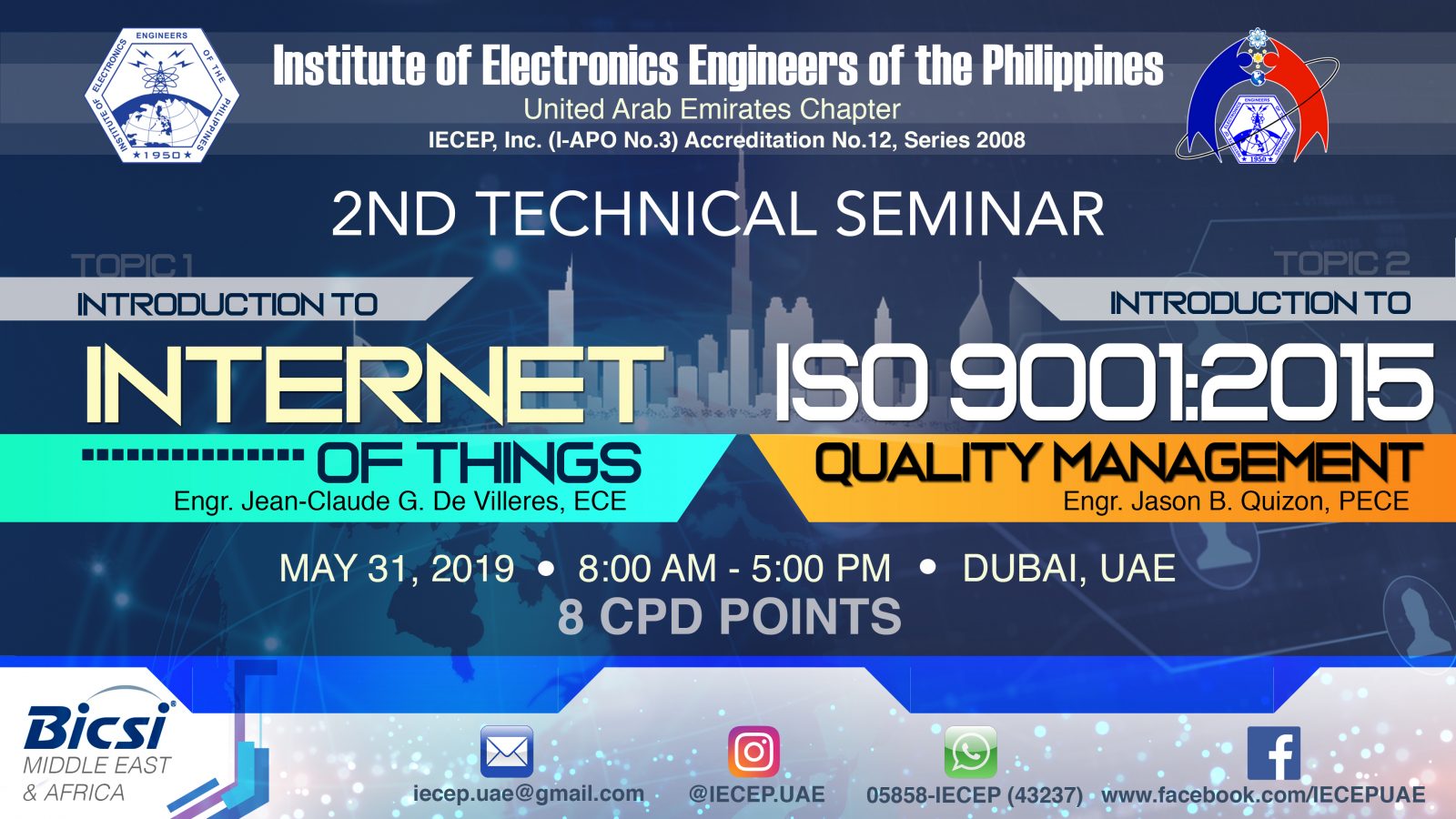 2nd Technical Seminar Invitation – IECEP UAE